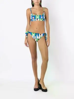 AMIR SLAMA Graphic Print Bikini Set
