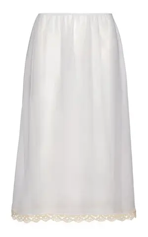 Magda Butrym Lace-trim Midi Skirt - White