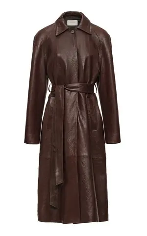 Magda Butrym Grained Leather Trench Coat