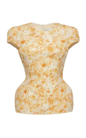 Magda Butrym Floral Peplum Top