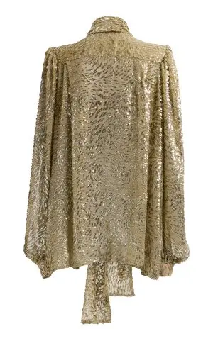 Elie Saab Metallic Fil Coupè Top