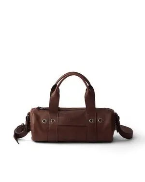 Prada Leather Top-handle Bag - Brown