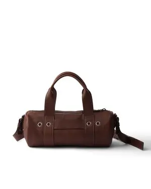 Prada Leather Top-handle Bag - Brown