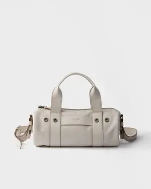 Prada Leather Top-handle Bag - Chalk White