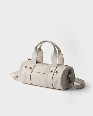Prada Leather Top-handle Bag - Chalk White