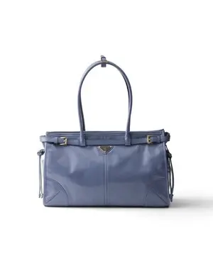 Prada Bonnie Large Leather Handbag - Blue