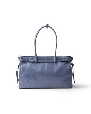 Prada Bonnie Large Leather Handbag - Blue
