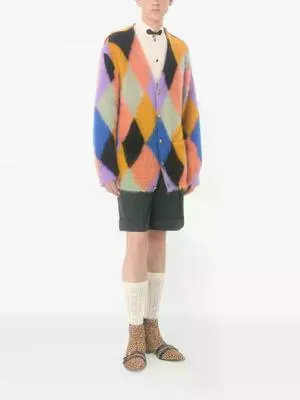 Valentino Garavani Rhombelle-pattern Button-up Cardigan