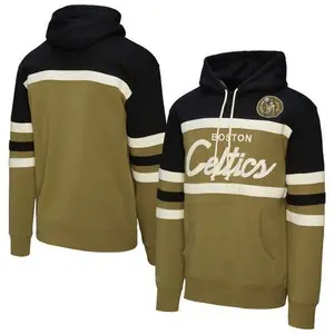 Mitchell & Ness Boston Celtics Double Clutch Head Coach Hoodie - Olive
