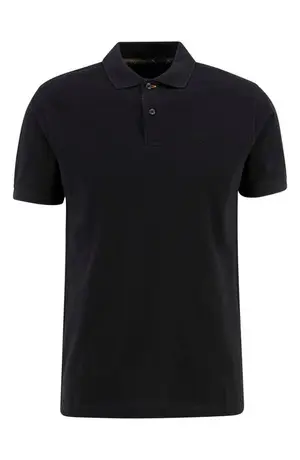 Barbour Tailored Fit Pima Cotton Polo - Black