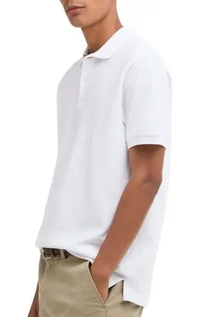 Barbour Tailored Fit Pima Cotton Polo - White