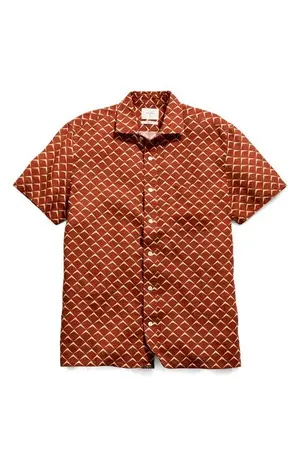 Billy Reid Pagoda Short Sleeve Linen Button-up Shirt