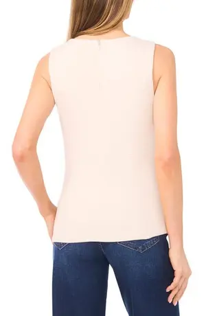 Halogen Jewel Neck Ponte Tank - Silver Birch