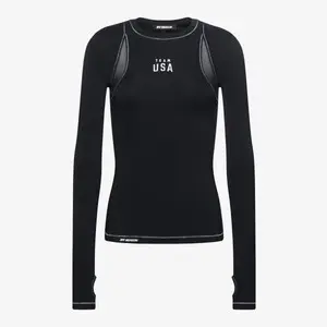 OFF SEASON Team Usa Long Sleeve T-shirt With Thumbholes - Black