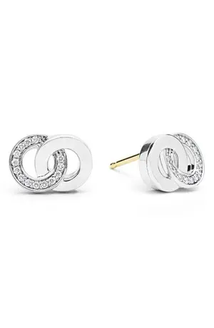 Lagos Signature Interlocking Diamond Stud Earrings