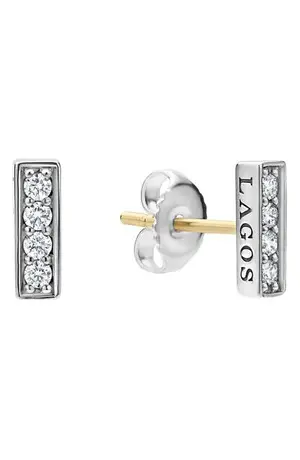 Lagos Linear Diamond Stud Earrings