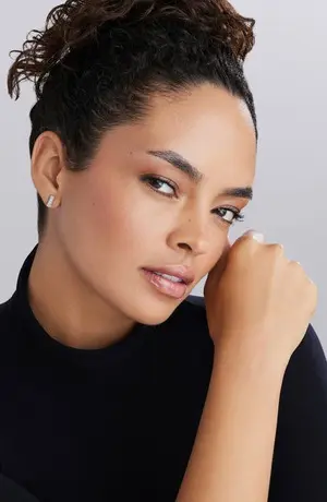 Lagos Linear Diamond Stud Earrings