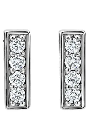 Lagos Linear Diamond Stud Earrings