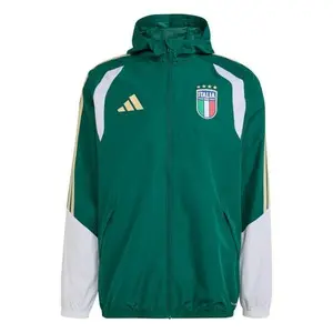 Adidas Italy National Team 2026 Tiro All-Weather Full-Zip Jacket Green