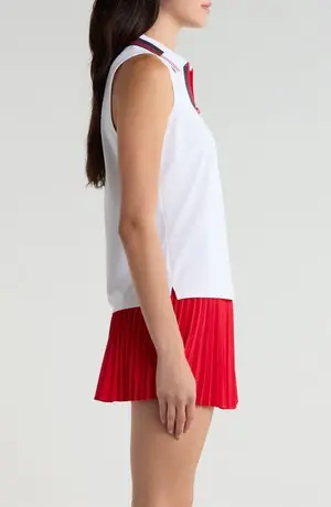 G/fore Sleeveless Quarter Zip Polo
