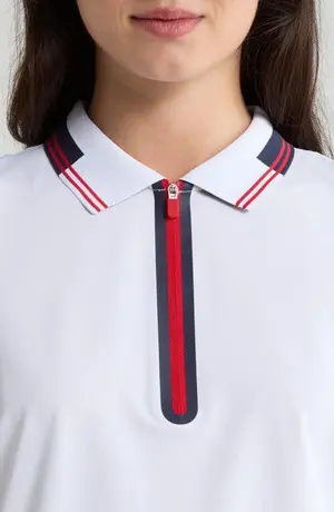 G/fore Sleeveless Quarter Zip Polo