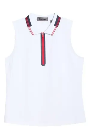 G/fore Sleeveless Quarter Zip Polo