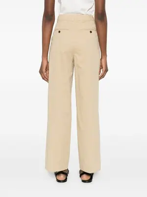 DUNST Cotton Blend Chino Trousers - Beige