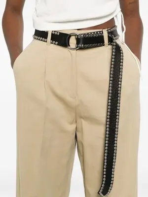 DUNST Cotton Blend Chino Trousers - Beige