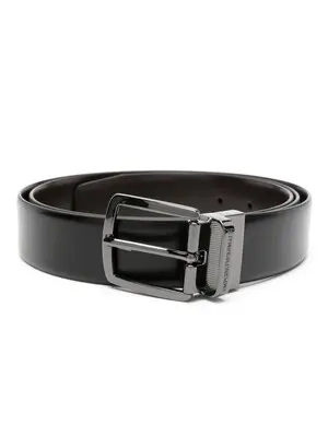 Emporio Armani Leather Belt - Black