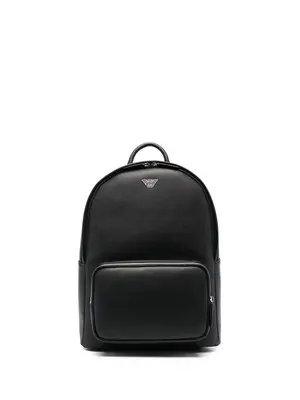 Emporio Armani Logo Backpack - Black