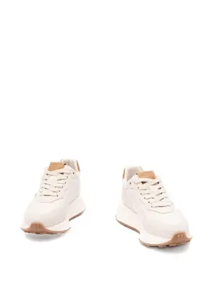 Hogan Leather Sneakers - Beige