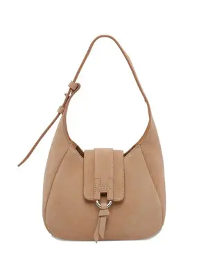 Hogan Leather Hobo Bag - Beige
