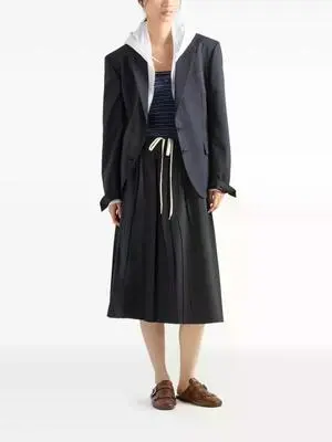 Prada Light Wool Midi Skirt