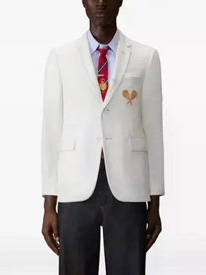 Thom Browne Wool Seersucker Tennis Embroidery Sportcoat With Armbands