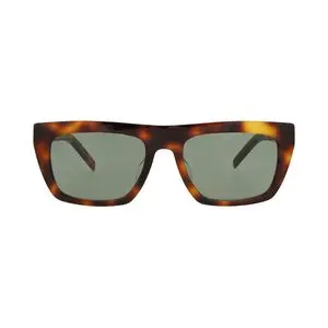 Saint Laurent Square Frame Recycled Acetate Sunglasses - Brown