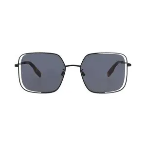 Alexander McQueen Square Frame Metal Sunglasses - Black
