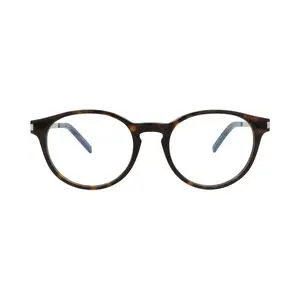 Saint Laurent Round Frame Acetate Optical Frames - Brown