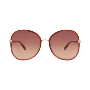 Chloé Round Frame Bio Injection Sunglasses - Red