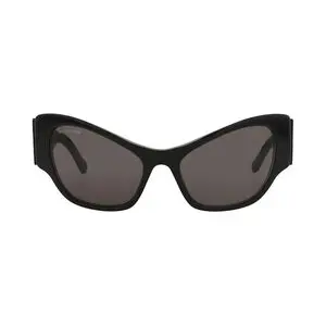 Balenciaga Cat Eye Frame Recycled Acetate Sunglasses - Black