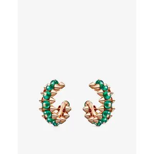 CARTIER Clash De Rose-gold And Green Agate Hoop Earrings - Rose Gold