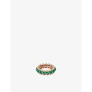 CARTIER Clash De 18ct Rose-gold And Green Dyed Agate Ring - Rose Gold