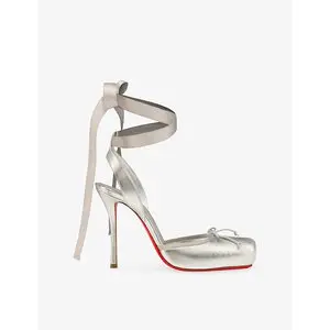 Silver Lace Up Heels