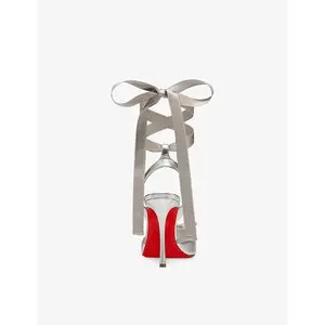 CHRISTIAN LOUBOUTIN Cassia Lace-up Nappa Leather Pumps - Silver/lin Silver