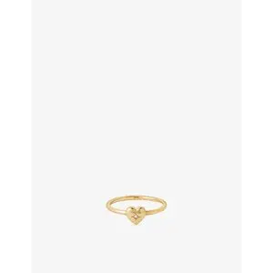 Astley Clarke Biography Heart Ring - Yellow Gold Vermeil