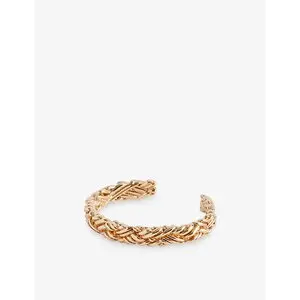 Bottega Veneta Intreccio Yellow Gold-plated Sterling Silver Bracelet - Gold/silver