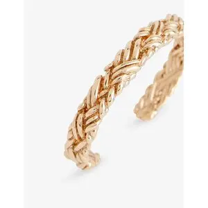 Bottega Veneta Intreccio Yellow Gold-plated Sterling Silver Bracelet - Gold/silver