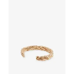 Bottega Veneta Intreccio Yellow Gold-plated Sterling Silver Bracelet - Gold/silver