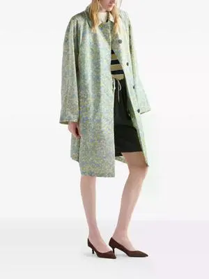 Prada Printed Re-nylon Raincoat - Blue