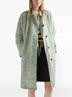 Prada Printed Re-nylon Raincoat - Blue