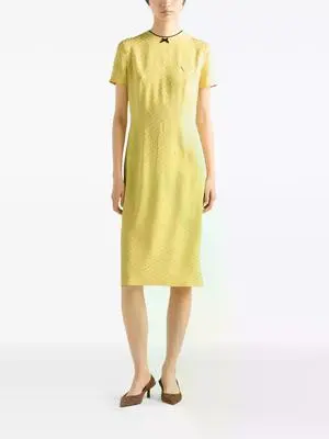 Prada Polka-dot Satin Sheath Dress